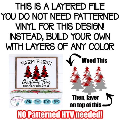 Christmas Svg Layered Tree Svg Farm Fresh Svg Plaid Etsy