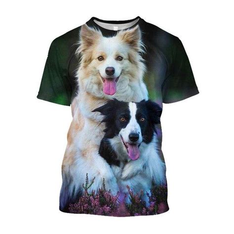 Cheap Summer Fashion 3d Australian Shepherd Printed Men T Shirts New