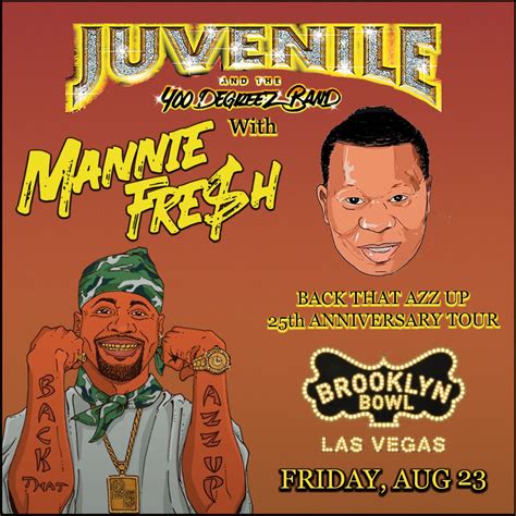 Juvenile And Mannie Fresh Brooklyn Bowl