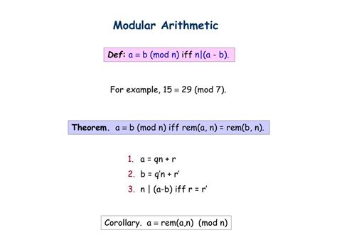 Ppt Modular Arithmetic Powerpoint Presentation Free Download Id