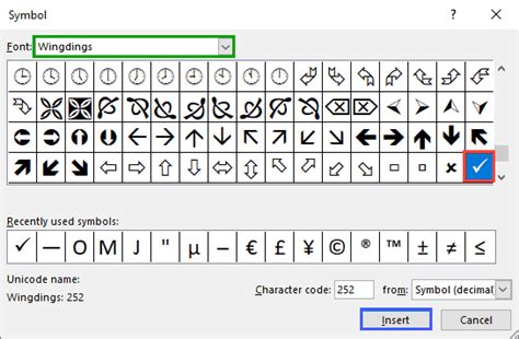 Microsoft Excel Symbols Check Mark Whatadventures