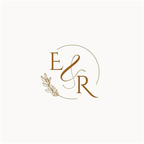 Er Initial Wedding Monogram Logo 10256724 Vector Art At Vecteezy
