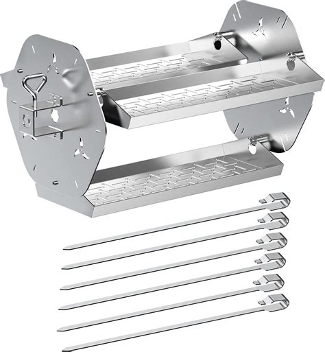 Bbqguys Signature Rib Rotisserie Rotating Bbq Grill Trays Bbq Rrw At