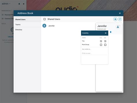 Pydio Users Teams Visibility