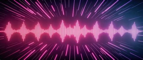 Abstract Representation Of Sound Waves With Pulsating Colors And Modern Digital Aesthetics