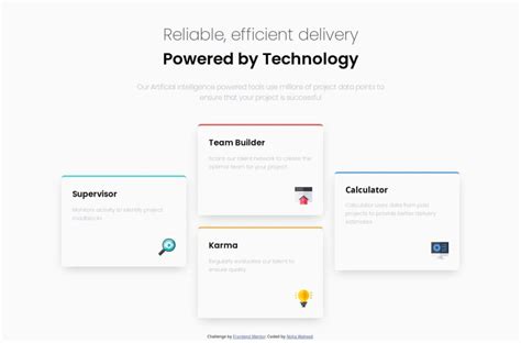 Frontend Mentor Four Card Feature Section Using Grid And Flex Box Coding Challenge Solution