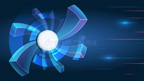 Abstract Global Sci Fi Concept Digital Internet Communication On Blue