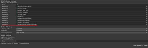 shader stripping during build explanation of the log message unity