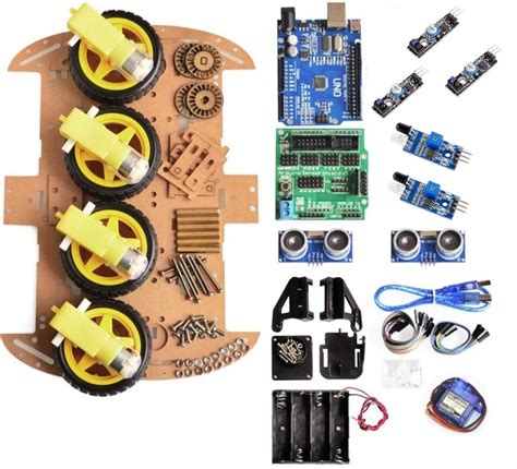 Kit Robot Detector De ObstÁculos Arduino 4wd Electrostore