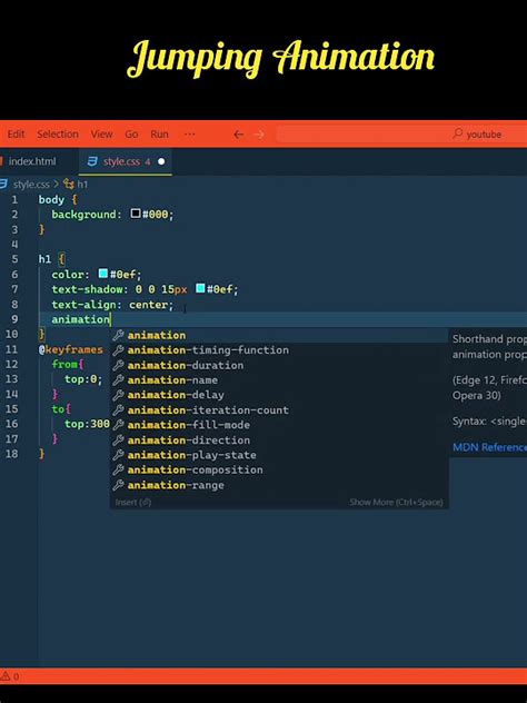 How To Create Jumping Animation In Html And Css Coding Programming Htmlcss Youtube