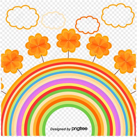 무지개 꽃 일러스트 만화데이지여름기발한 Png 일러스트 무료 다운로드 Lovepik