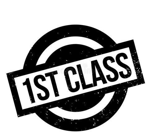 1st Class Rubber Stamp Stock Vector Illustration Of Post 100260950