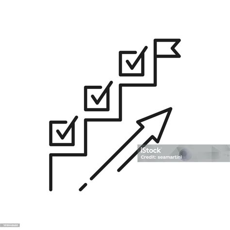 Planning Icon Project Goal Management Schedule Stock Illustration