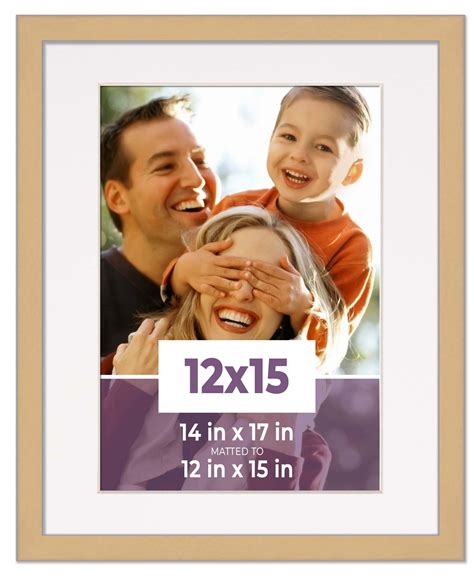 12x15 Frame Natural With White Picture Mat For 12x15 Photo Natural