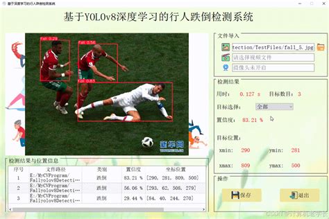基于yolov8深度学习的行人跌倒检测系统【源码训练推理数据集可视化界面】基于yolov8的摔倒行为检测系统python源码