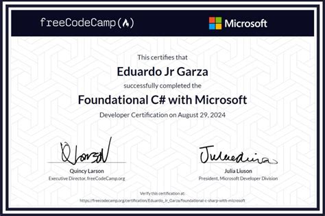Eduardo Garza On Linkedin Microsoftlearn Freecodecamp Certification