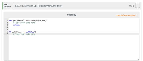 Solved Use Python 629 Lab Warm Up Text Analyzer And