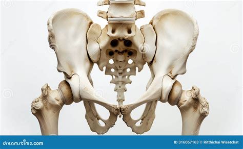 Human Pelvic Bones Displayed In Anatomical Position Showcasing The Structure Of The Skeletal