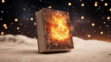 Glowing Rectangular Block With Rough Texture On Off White Surface And