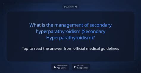 What Is The Management Of Secondary Hyperparathyroidism Secondary Hyperparathyroidism