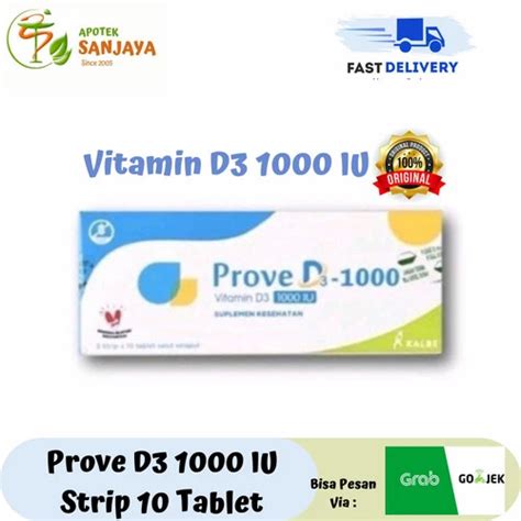 Jual Prove D3 1000 Iu Prove D3 5000 Iu Strip 10 Tablet 1 Box 30 Tab Prove D3 5000 1 Box