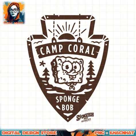 Sponge On The Run Camp Coral Spongebob Badge Png Digital Do Inspire Uplift