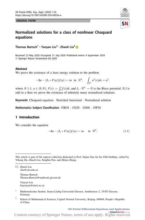Normalized Solutions For A Class Of Nonlinear Choquard Equations