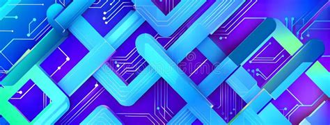 Interlocking Geometric Shapes That Morph Into Circuits Symbolizing Ai