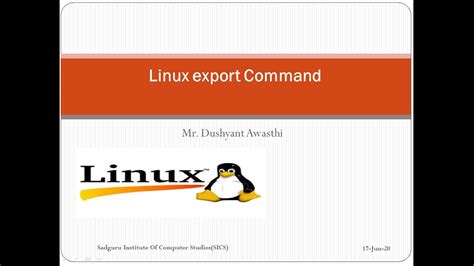 Linux Export Command YouTube