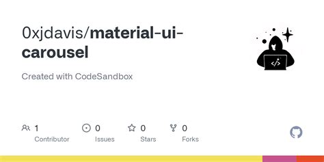Github 0xjdavismaterial Ui Carousel Created With Codesandbox