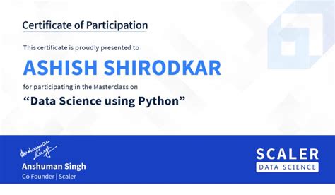 ashish shirodkar on linkedin certificate data science using python