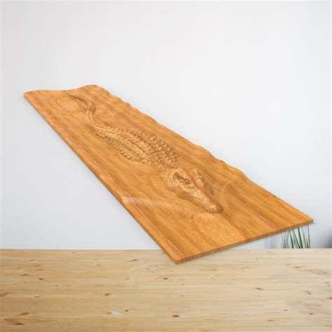 🐊 Crocodile 3d Stl File For Cnc Wood Carving Cnc Router Files Cnc Relief Files 3d Printer