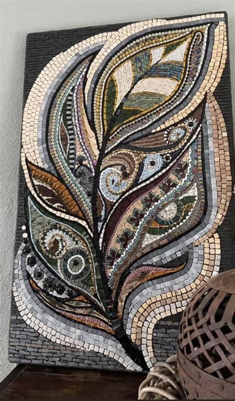 Intricate Mosaic Art Leaf Mosaic Art Design Mosaic Leaf Wall Art