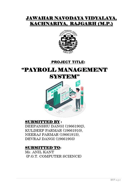 Payroll Management System Project Pdf Databases My Sql