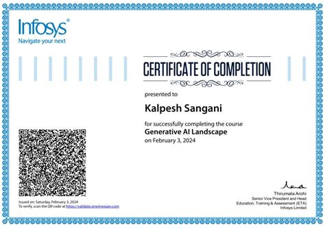 Kalpesh Sangani On Linkedin Ai Generativeai Certificationcompleted