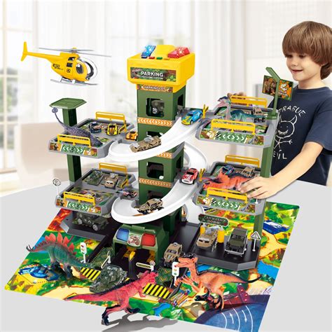 전기 트랙 주차 빌딩 카토이 다기능 주차장 레일 카 어린이 교육 선물 모험 두뇌 테이블 게임 Aliexpress