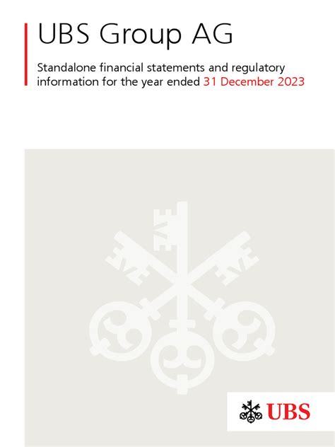 Ubs 2023 Financial Statements Pdf Equity Finance Fair Value