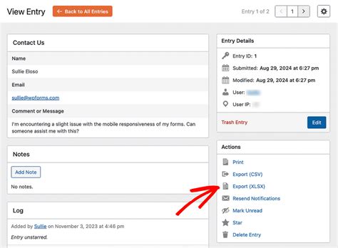 How To Export Wordpress Form Entries To Excel Step By Step