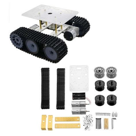 Mini Tp100 Tracked Aluminum Alloy Chassis Tank Car Kit With 12v 330rpm Mini Tp100 Tracked Aluminum Alloy Chassis Tank Car Kit With 12v 330rpm