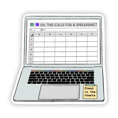 Excel Spreadsheets Sticker Tidal Salt Co