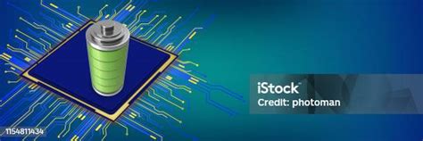 생태 환경 및 기술을 가진 녹색 개념 3d 완전히 Cpu와 컴퓨터 회로 배경으로 녹색 배터리 이미지를 충전 0명에 대한 스톡 사진 및 기타 이미지 Istock