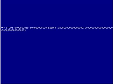 Vmware Stop 0x0000005d Error Everything Virtual