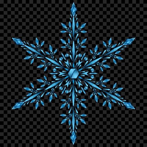 Premium Vector Big Translucent Christmas Snowflake In Light Blue