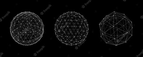Premium Vector Vector Futuristic Sphere Of Particles And Lines Network Connection Big Data