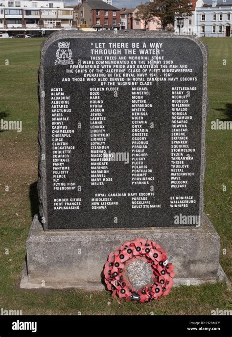 Memorial To The Men And Ships Of The Algerine Class Of Fleet Minesweepers Governers Green Old