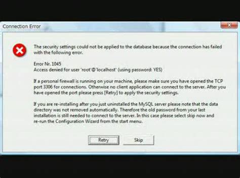 Mysql 対象のコンピューターによって拒否されたため 接続できませんでした relaxsuppo