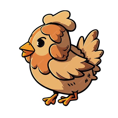 Premium Vector Cute Hen Cartoon Style