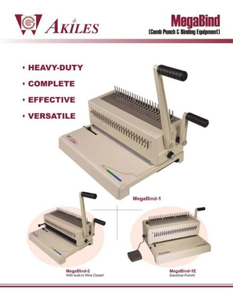 Megabind Akiles Comb Binding Machine By