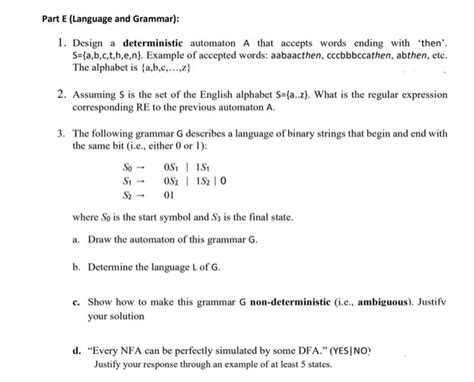 Solved 1 Design A Deterministic Automaton A That Accepts