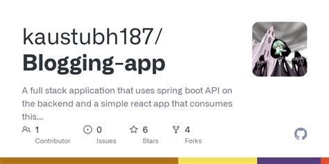 github kaustubh187 blogging app a full stack application that uses